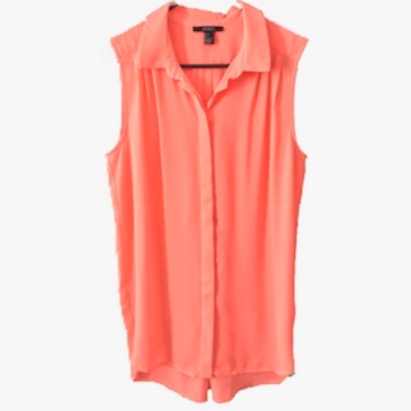 Forever 21 | Tops | Forever 2 Coral Sleeveless Blouse | Poshmark